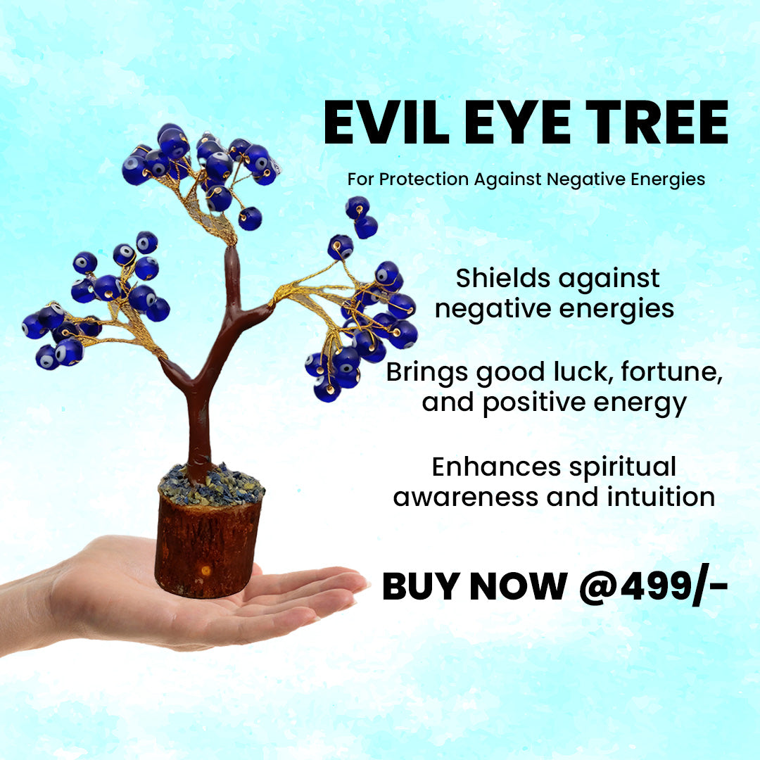 Blue Evil Eye Tree for Protection, Good Luck & Stability| Showpiece fo ...